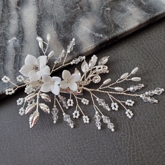 Enjoy Luv | Accessories | New Bridal Headpiece Prom Hair Pin Flower ...